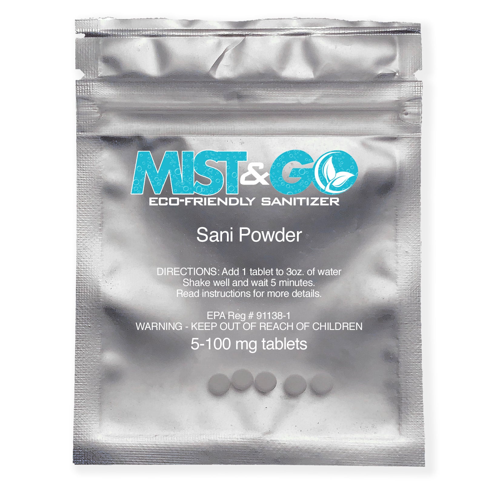 Mist & Go Sani-Powder HOCL Tablets